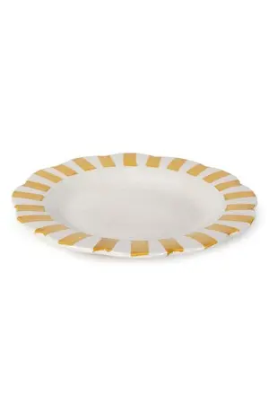 CASA AMAROSA Scalloped Stripe Dinner Plate