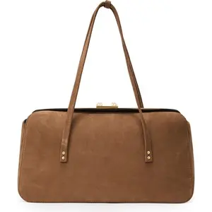 REISS Anika Leather Bowling Bag