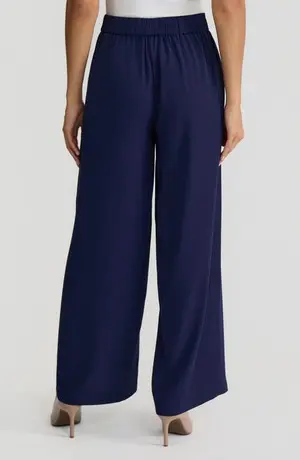 KASPER Pull-on Wide Leg Pants