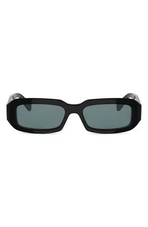 Celine Triomphe 54mm Rectangular Sunglasses - Shiny Black/blue