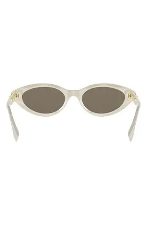 Fendi Graphy 51mm Cat Eye Sunglasses - Ivory/brown