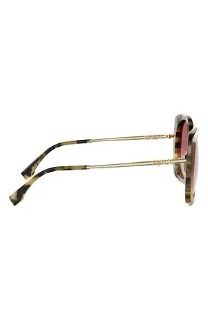 Fendi Graphy 55mm Gradient Square Sunglasses - Col/hav/g