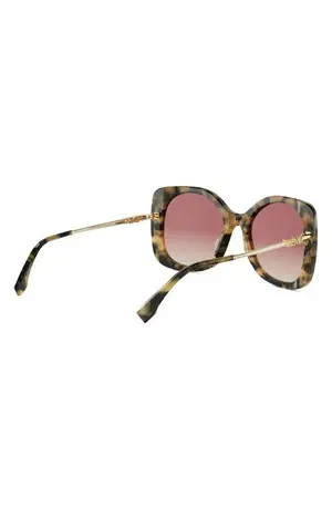 Fendi Graphy 55mm Gradient Square Sunglasses - Col/hav/g