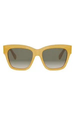 Celine Triomphe Square Sunglasses - Shiny Light Brown/smoke