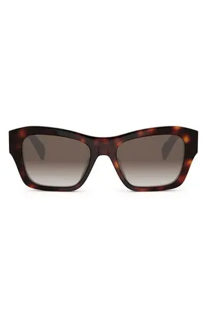 Celine Triomphe 54mm Butterfly Sunglasses - Dark Havana/gradient Brown