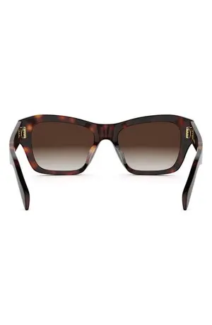Celine Triomphe 54mm Butterfly Sunglasses - Dark Havana/gradient Brown