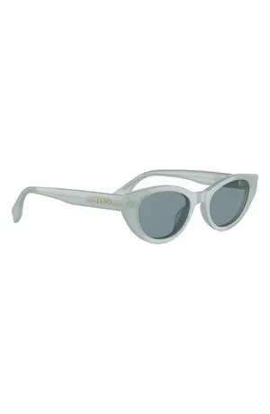 Fendi Lettering 51mm Oval Sunglasses - Lgrno