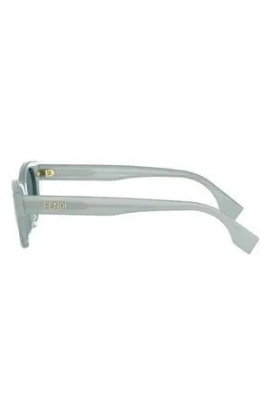 Fendi Lettering 51mm Oval Sunglasses - Lgrno