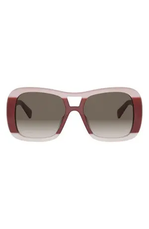 Celine Triomphe 55mm Gradient Pilot Sunglasses - Pink/other/gradient Brown
