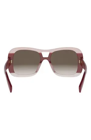 Celine Triomphe 55mm Gradient Pilot Sunglasses - Pink/other/gradient Brown