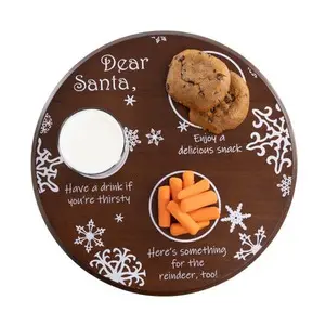 TOSCANA Dear Santa Milk & Cookies Serving Tray