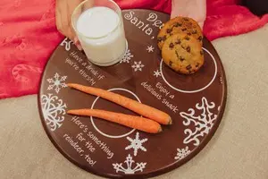 TOSCANA Dear Santa Milk & Cookies Serving Tray