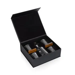 Legacy Ambassador Whiskey Box With Decanter And 4 Lowball Glasses