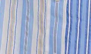 Foxcroft Meghan Mix Stripe Seersucker Button-up Shirt - Blue Multi