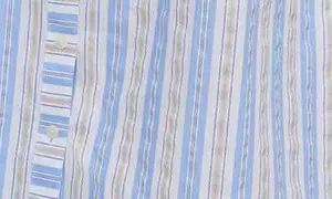 Foxcroft Esther Belted Stripe Cotton Shirt Dress - Blue Multi