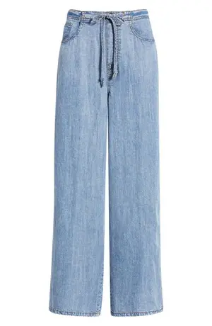 BEACHLUNCHLOUNGE Cass Chambray Drawstring Pants - Medium Wash