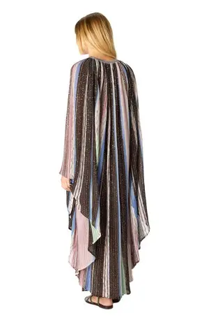 Missoni Long Cape-effect Caftan In Viscose Lamé Blend