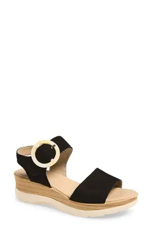 ON FOOT Boticelli Platform Sandal Nobuck Negro