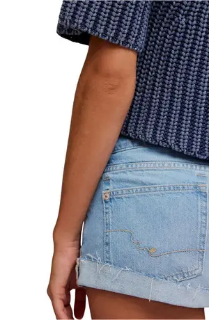 Free People Cali Cuffed Low Rise Denim Shorts - Mojave