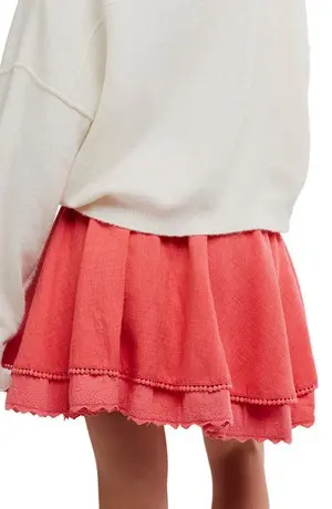 Free People Layered Mini Skirt - Coral