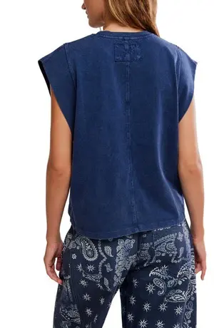 Free People Better Muscle Tee - Navy Academy