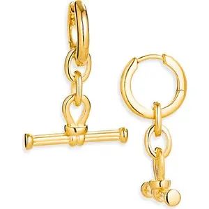 MISSOMA Ridge T-bar Drop Hoop Earrings - Gold