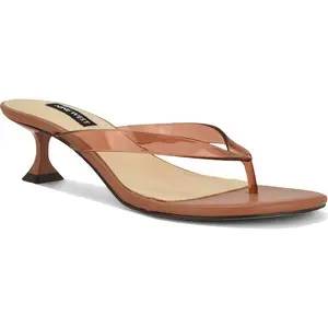 Nine West Crisee Kitten Heel Flip Flop - Light Brown