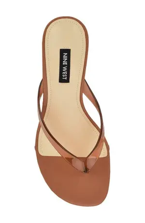 Nine West Crisee Kitten Heel Flip Flop - Light Brown