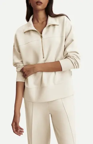 Varley Kayleight Half Zip Sweatshirt - Pristine