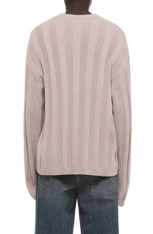 Helmut Lang Oversized Ribbed Crewneck Sweater