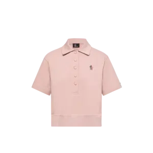 Moncler Logo Patch Polo Shirt - Pink