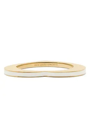 Kate Spade New York Heart Bangle Bracelet - White.