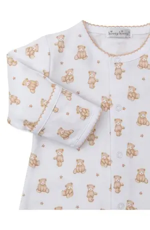 KISSY KISSY Teddy Bear Print Convertible Pima Cotton Gown