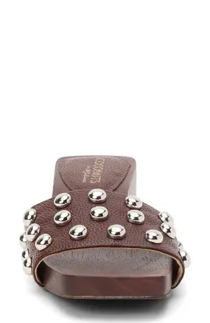 Matisse Fiora Studded Slide Sandal - Choco