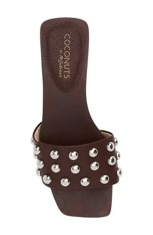 Matisse Fiora Studded Slide Sandal - Choco