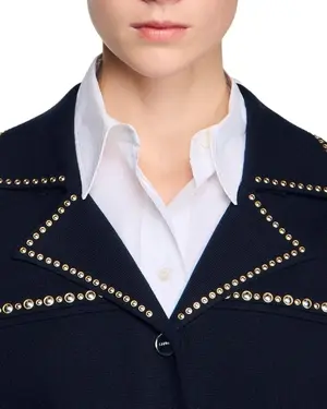 Sandro Studded Cardigan