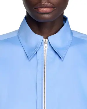 Sandro Julianna Cropped Logo Shirt