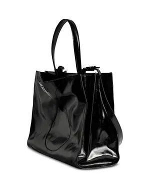 Zadig&Voltaire Jack Vintage Patent Leather Tote - Black
