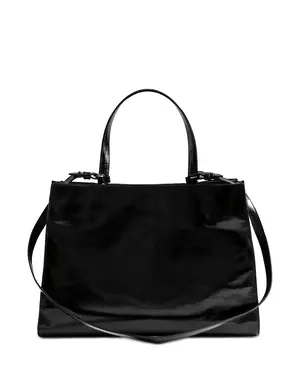 Zadig&Voltaire Jack Vintage Patent Leather Tote - Black