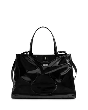 Zadig&Voltaire Jack Vintage Patent Leather Tote - Black