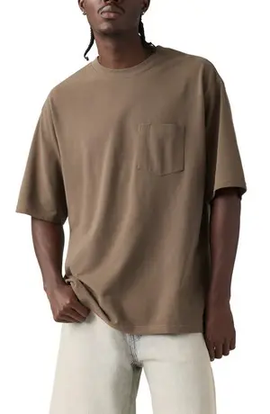 LEVI'S Short Sleeve Workwear Pocket T-shirt - Stone Fudge
