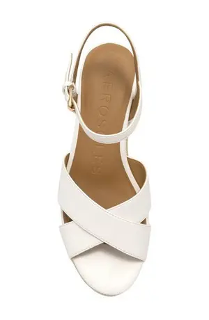 Aerosoles Casarina Platform Wedge Sandal - White
