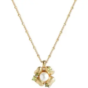 RETRO CHIC Garden Blossom Pendant Necklace - Gold