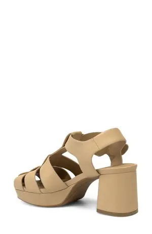 Aerosoles Platform Block Heel Sandal - Beige Bisque