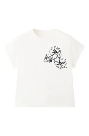 Mango Floral Embroidered T-shirt