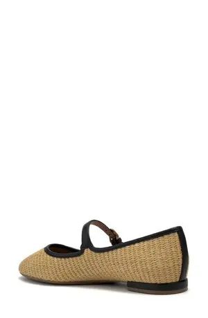Aerosoles Annette Mary Jane Flat - Natural/black Basket Raffia