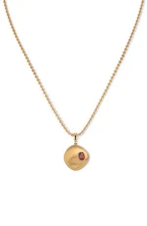 RETRO CHIC Pendant Necklace - Gold & Red
