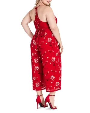 STANDARDS & PRACTICES Floral Halter Capri Jumpsuit