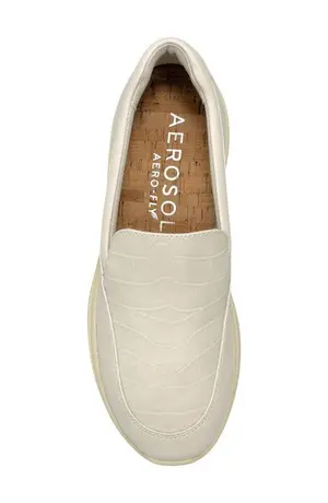 Aerosoles Felice Embossed Sneakers - Eggnog