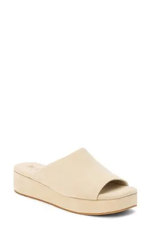 Matisse Lido Platform Wedge Slide Sandal - Sand